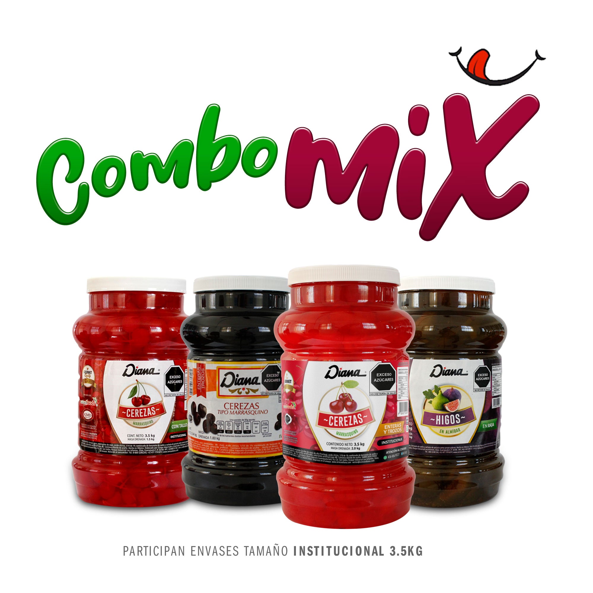 Combo MIX - Caja con 4 Envases de 3.5 kg cada uno (Tamaño Instituciona ...